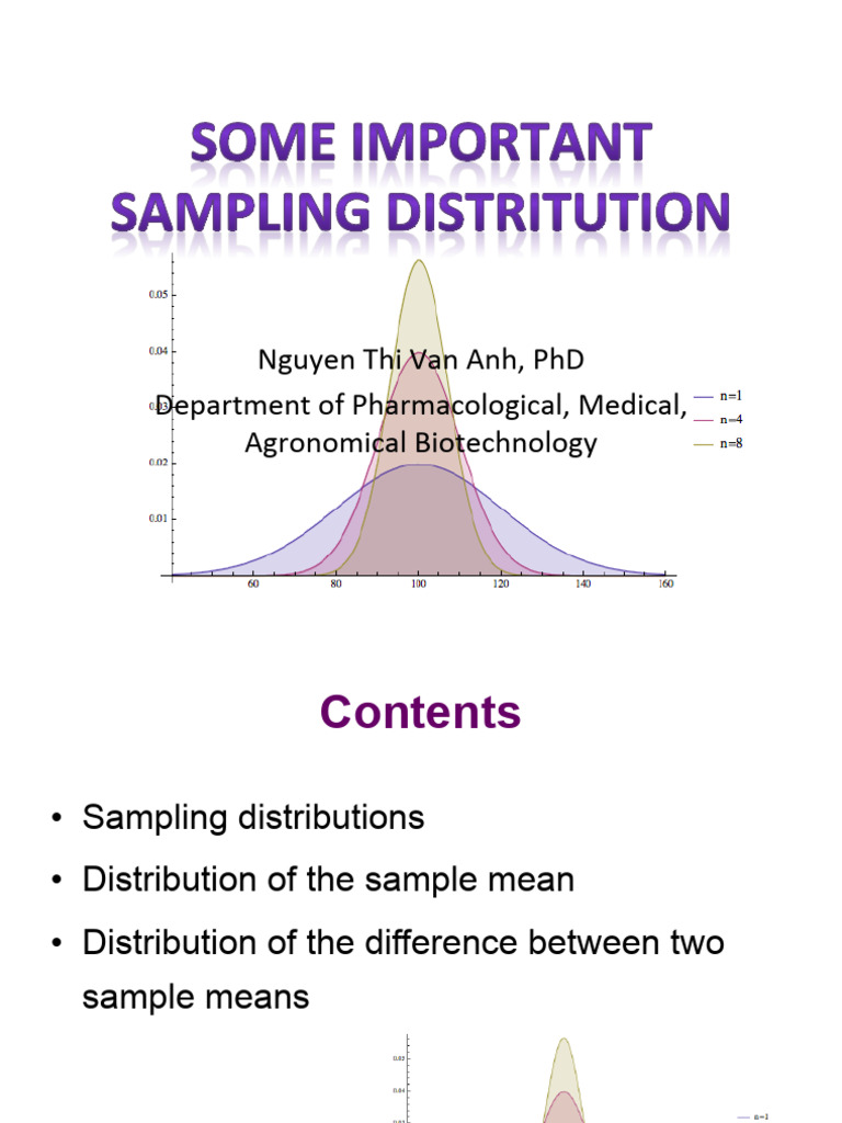 5.some Important Sampling Distribution | PDF | Variance | Standard Error