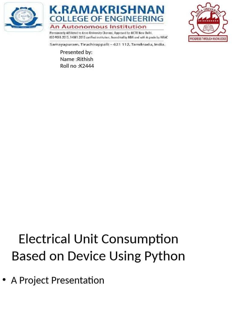 Electrical Unit Consumption Python (1) | PDF