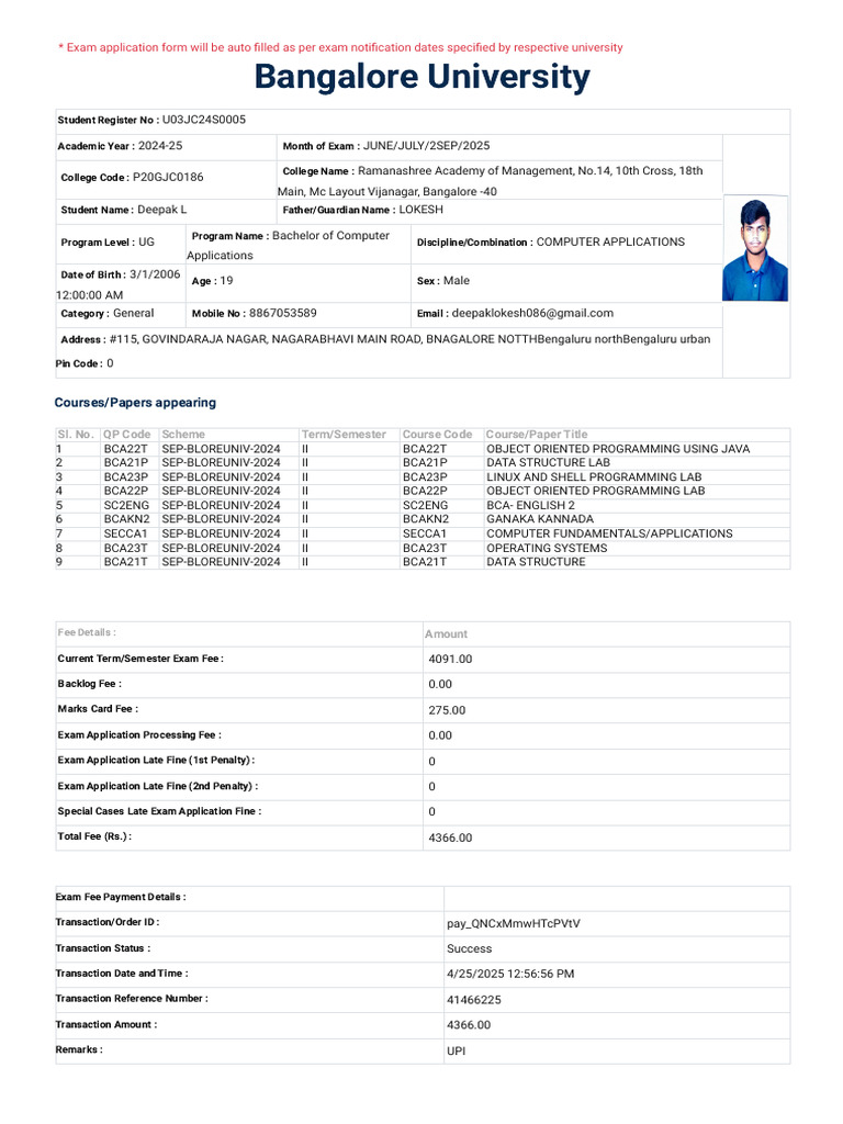 Uucms - Karnataka.gov - in ExamGeneral StudentPrintExamApplication ...