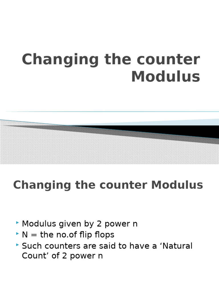 Changing The Counter Modulus | PDF
