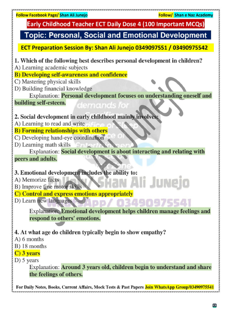 ECT Session - Topic 1 - 100 Important Solved MCQs With Explanation by Shan Ali Junejo ...