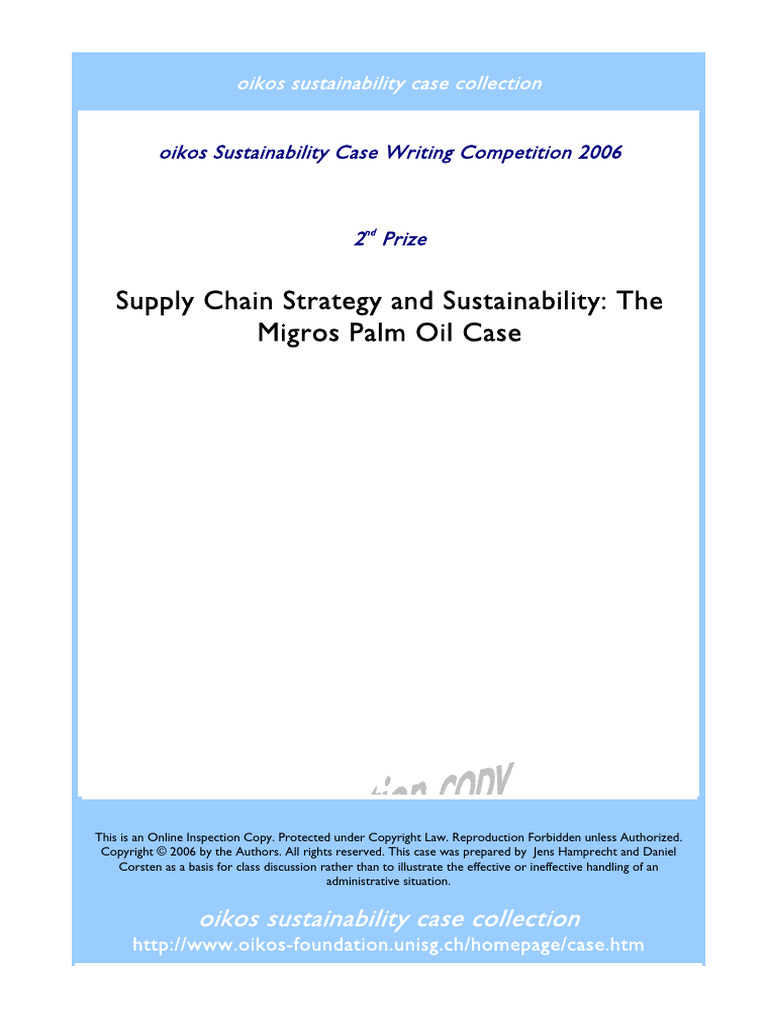 Migros-11-Oikos Cases 2006 Migros | PDF