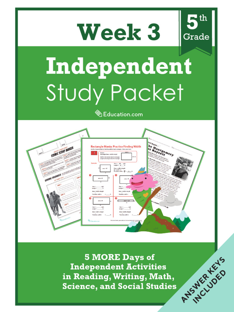 Independent Study Packet 5th Grade Week 3 | PDF | Tsunami | Rain