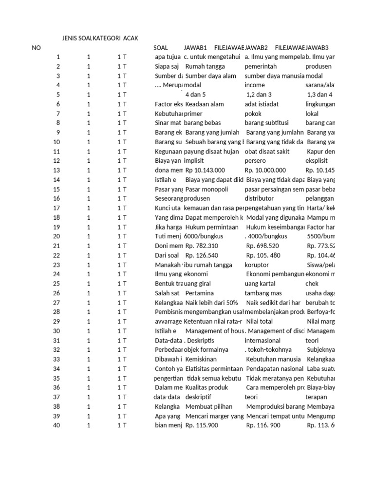 Soal Pas Eb-X Sem2 | PDF