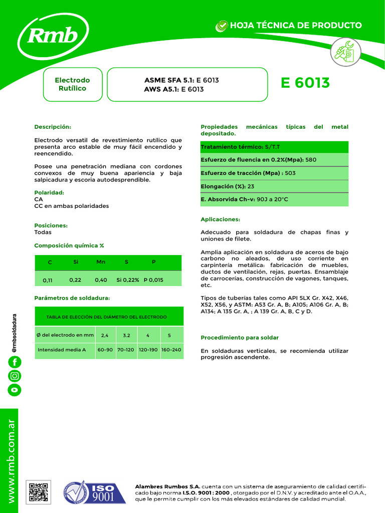 Electrodo Rutílico: Asme Sfa 5.1: AWS A5.1 | PDF | Soldadura | Construcción