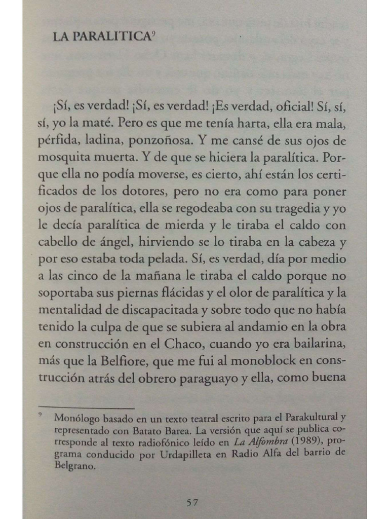 La Paralitica Urdapilleta | PDF
