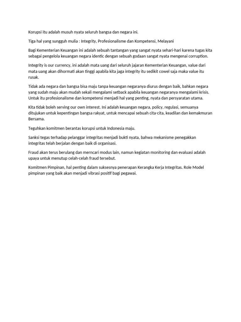 E-Learning Penguatan Integritas | PDF