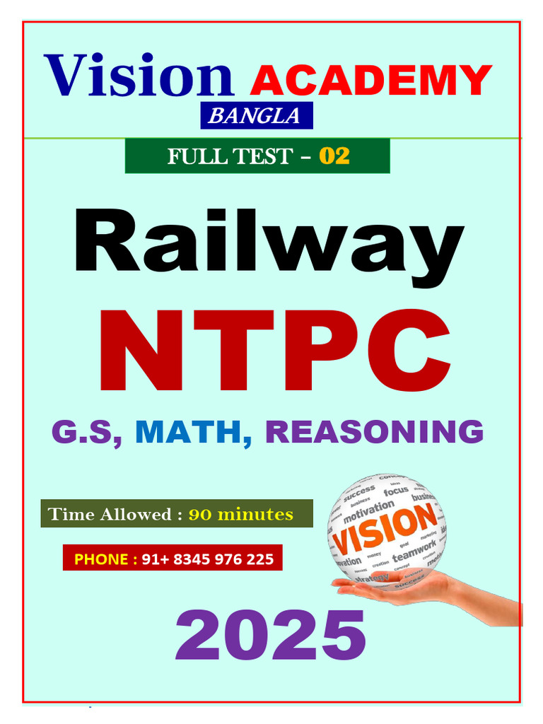 NTPC Full Mock Test Question Expected 2025. | PDF