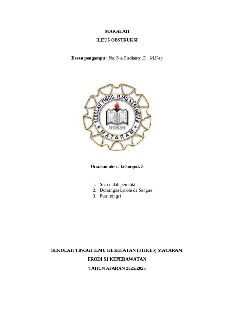 KLMPK 5 Ileus Obstruksi | PDF