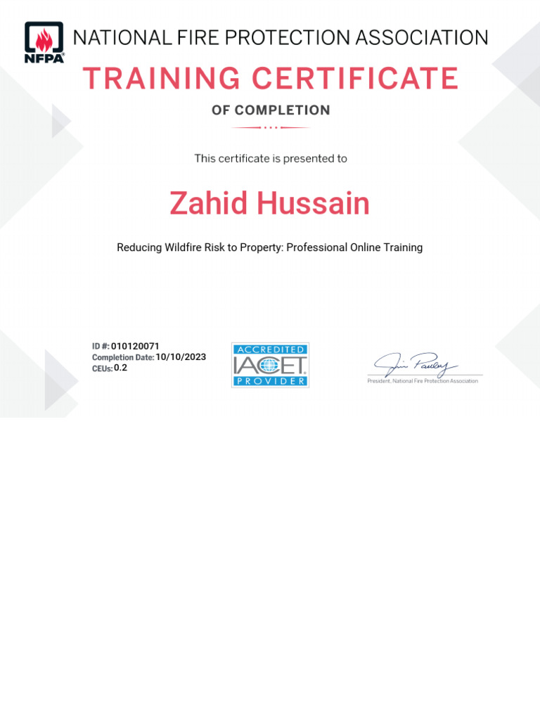 NFPA Wildfire Risk | PDF