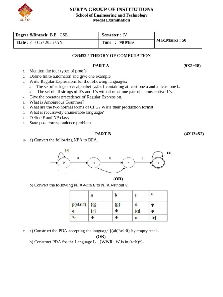 TOC Model | PDF | Metalogic | Theoretical Computer Science