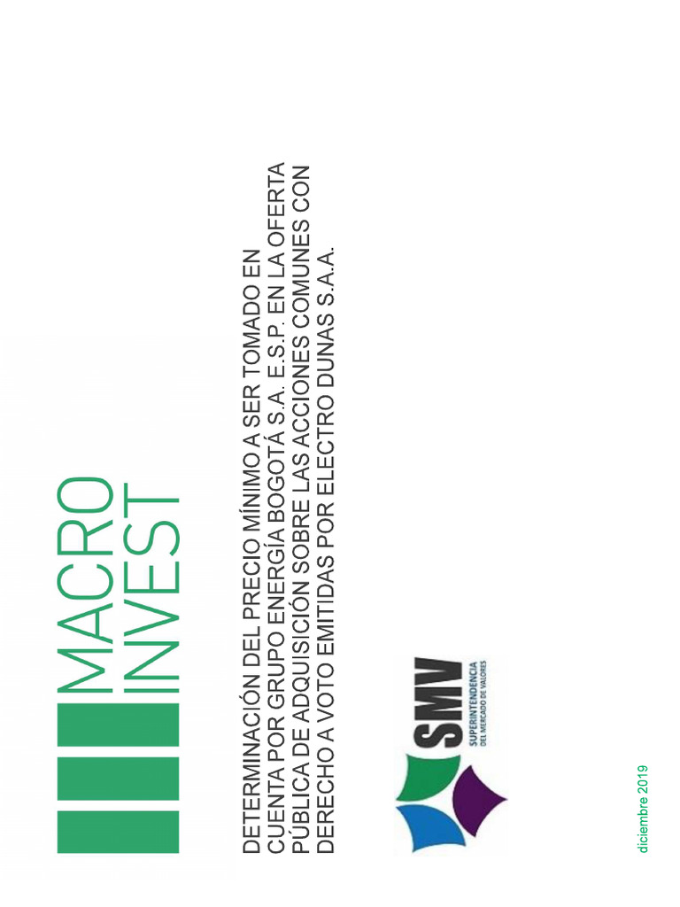 Valorizacion ElectroDunas OPA | PDF