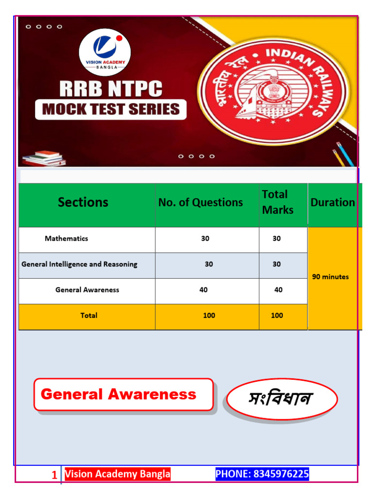 QUESTION 04 (General Awareness) | PDF