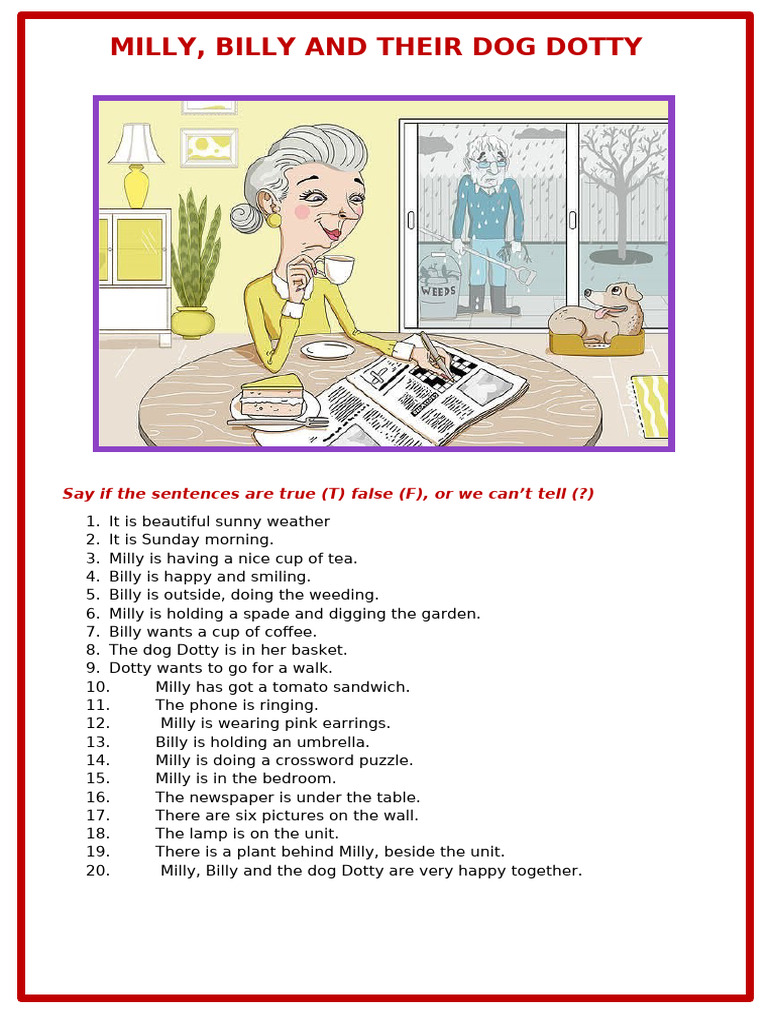 Picture Description Exercise Picture Description Exercises - 136380 | PDF