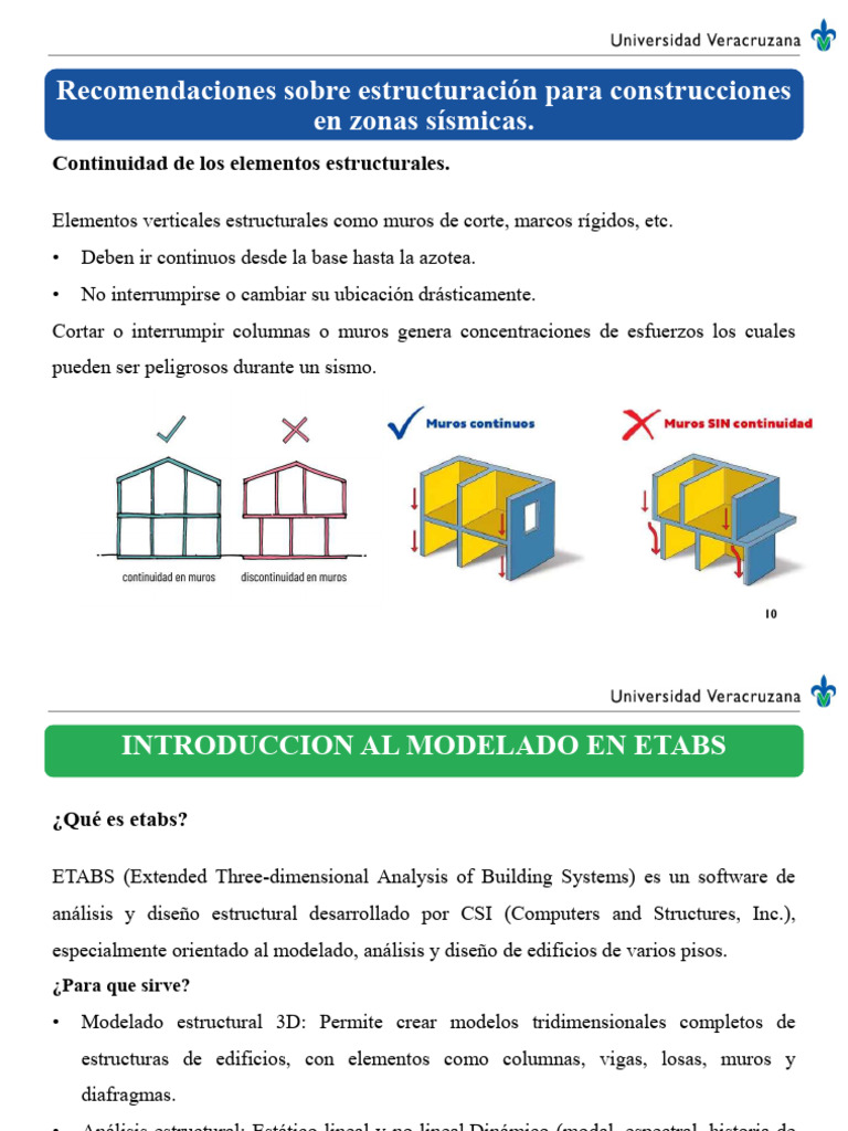 Estructuración Sísmica y Modelado ETABS | PDF | Viga (Estructura ...