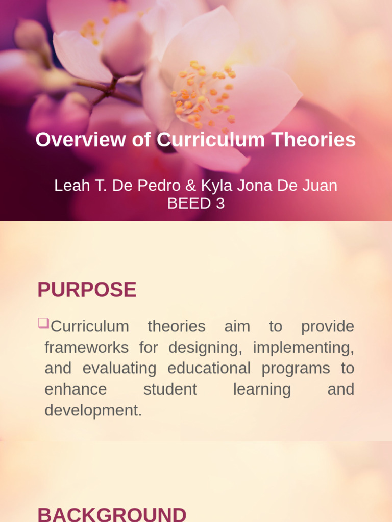 Overview of Curriculum Theories | PDF | Curriculum | Theory