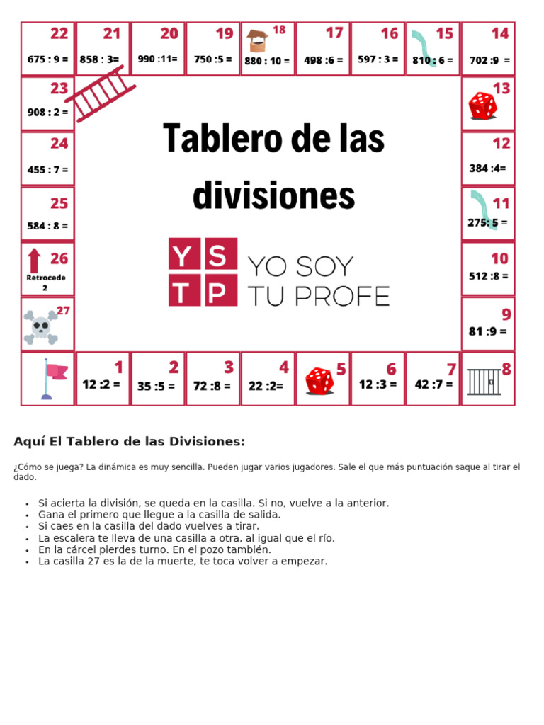 Tablero de Las Divisiones | PDF