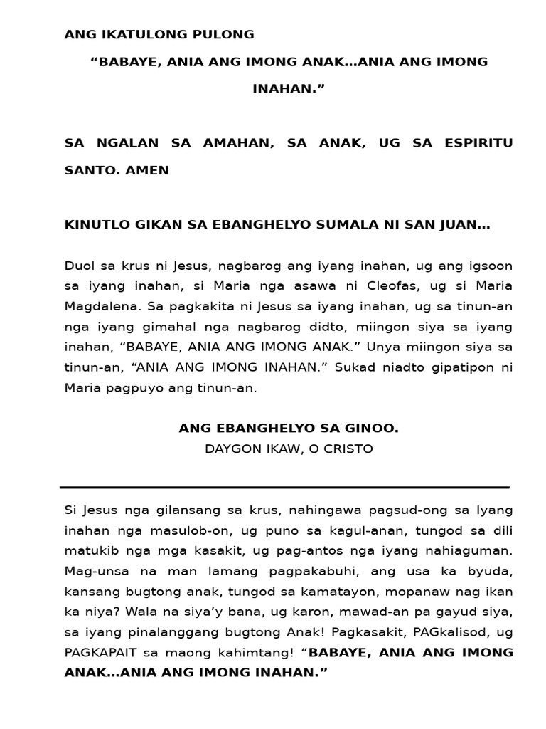 Ang Ikatulong Pulong | PDF