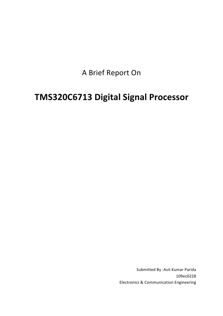 TMS320C6713 Digital Signal Processor | PDF | Digital Signal Processor | Microprocessor