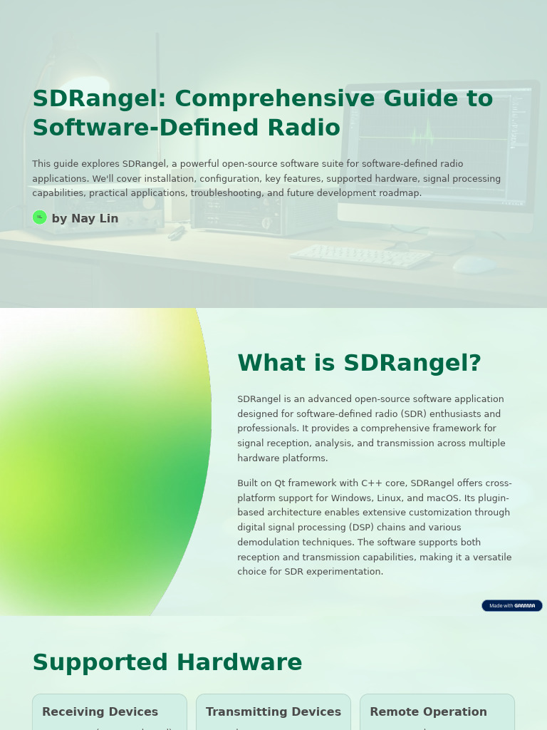 SDRangel: A Comprehensive User Guide | PDF | Software Defined Radio | Radio