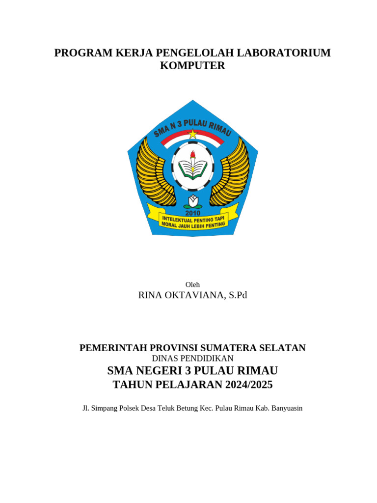 Program Kerja Lab Komputer | PDF