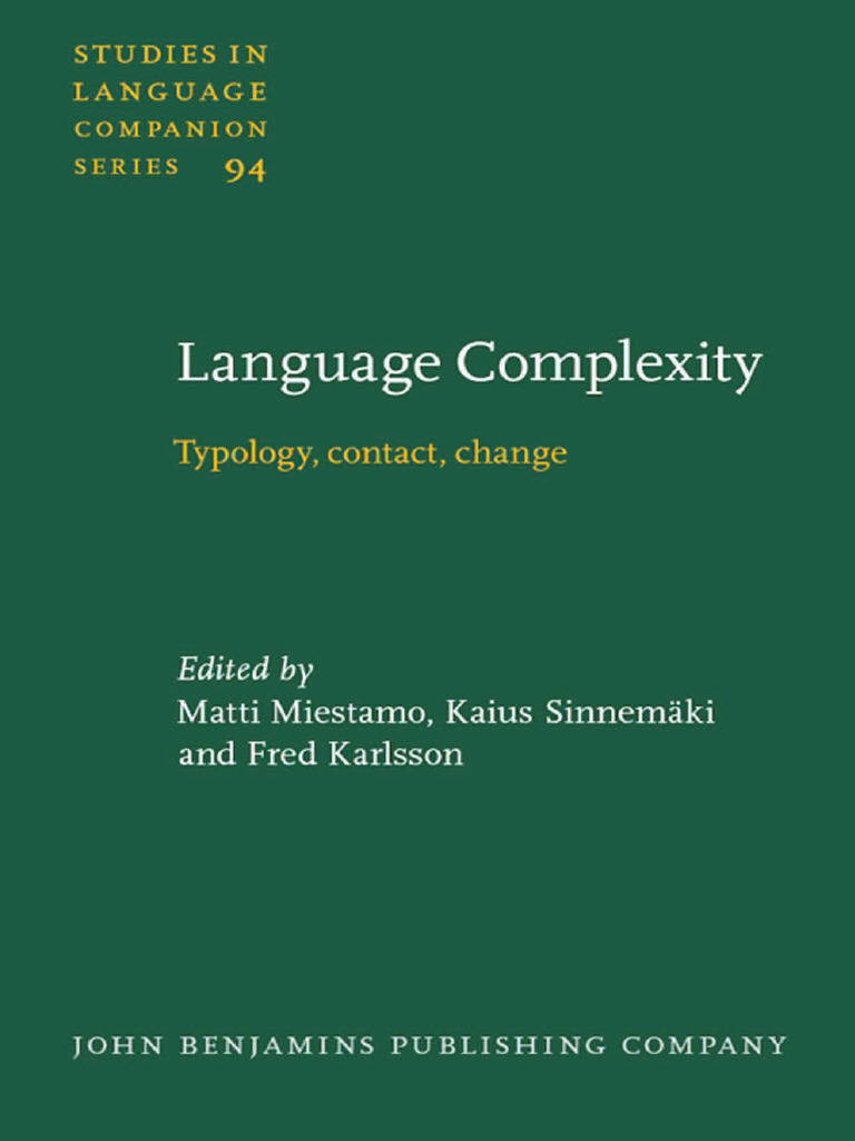 (Studies in Language Companion Series) Matti Miestamo, Kaius Sinnemaki, Fred Karlsson - Language ...