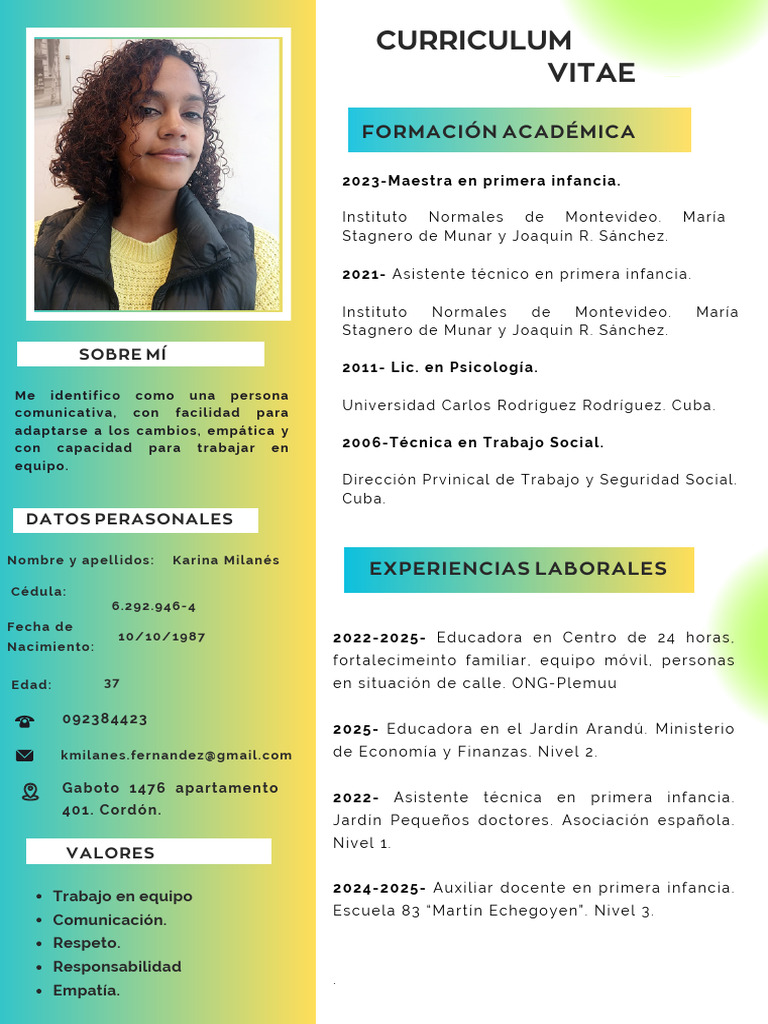 Currículum Actual Foto | PDF | Plan de estudios | Escuelas