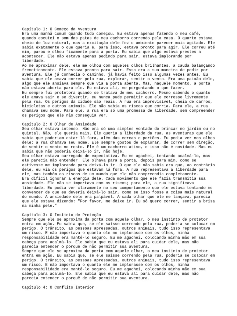 Meu Cachorro Roteiro Completo | PDF | Liberdade | Cães