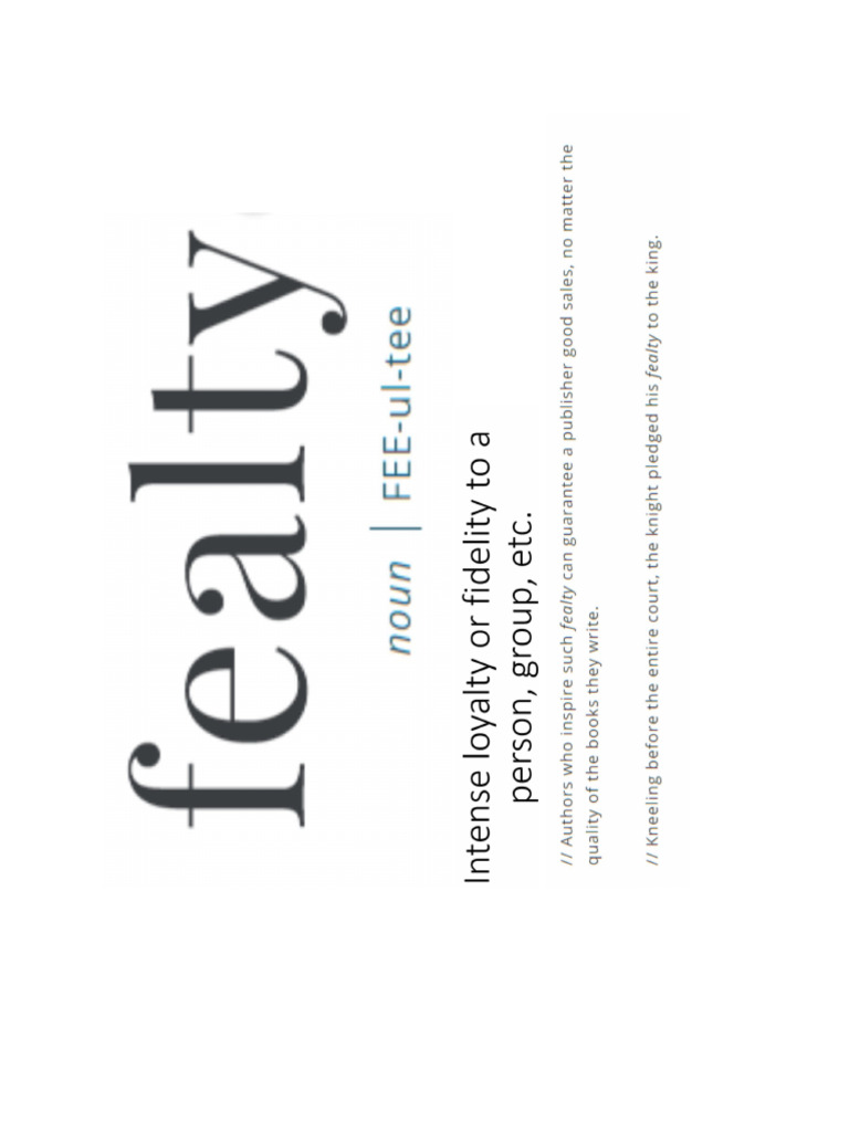Fealty - Word of The Day | PDF