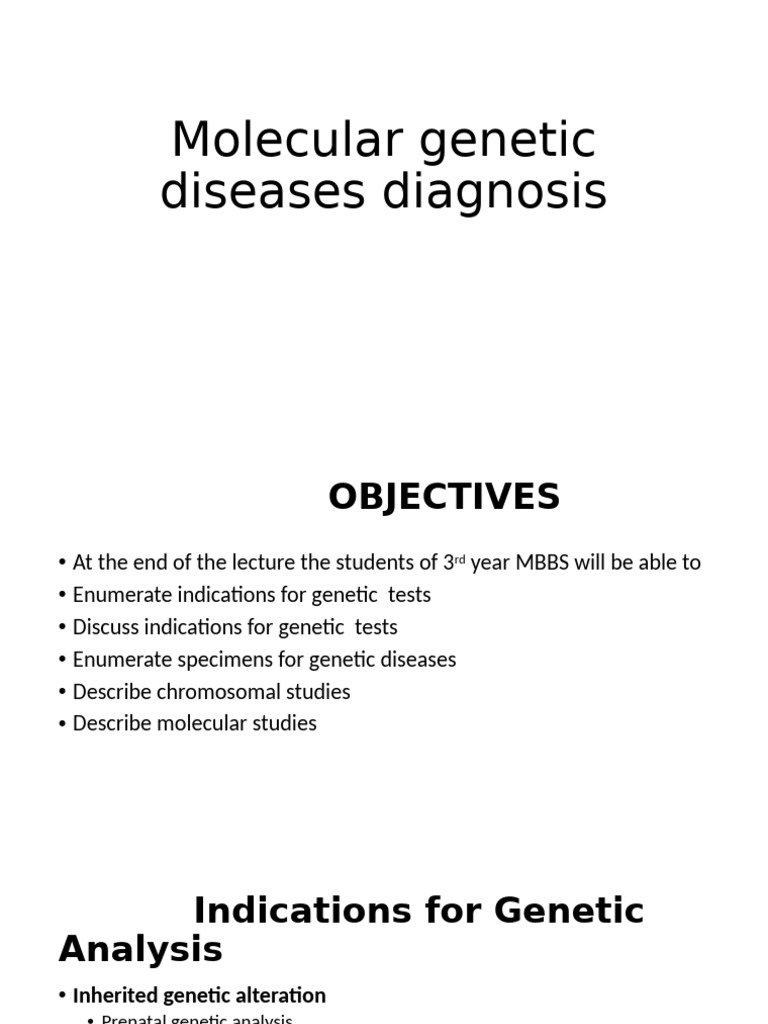 5 Molecular Diagnosis of Genetic Disease | PDF | Dna Sequencing | Genetics