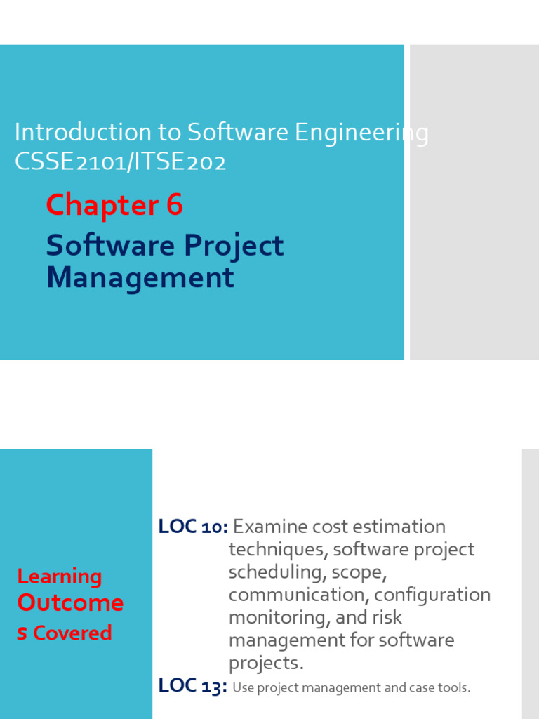 Chapter 6 - Software Project Management | PDF | Project Management | Software