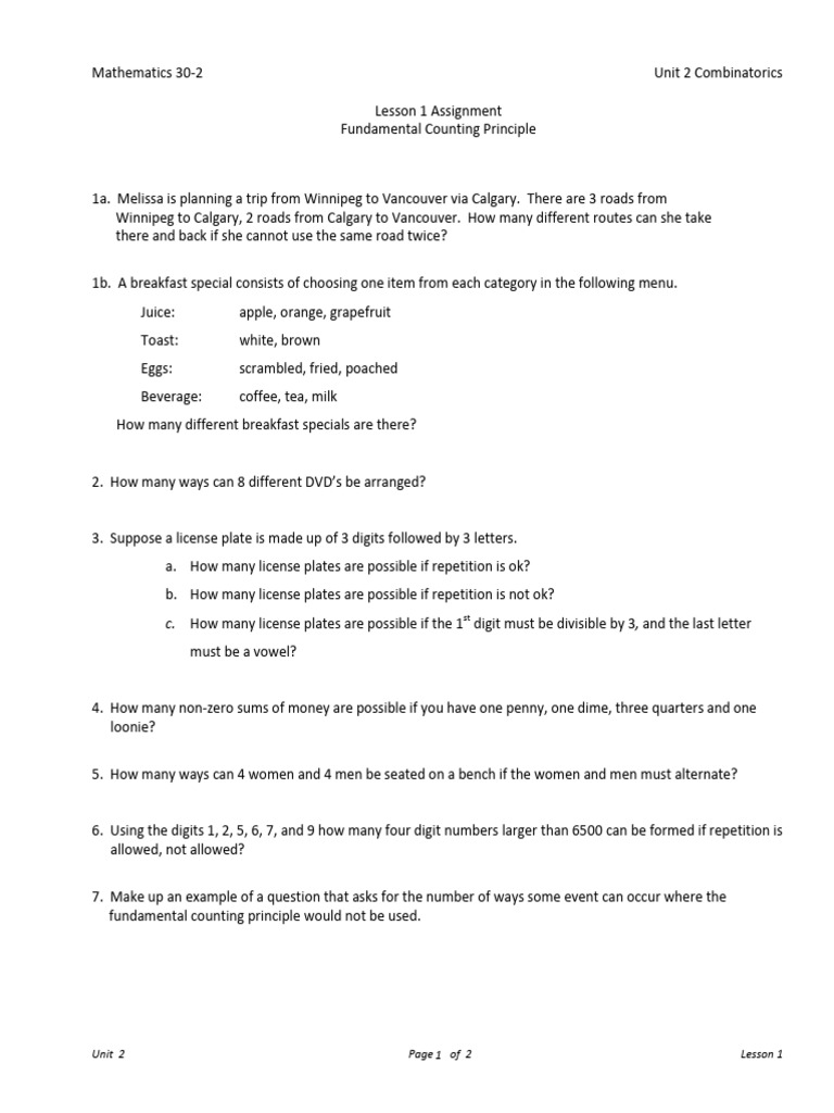 Unit 3 Lesson 1 Assignment | PDF
