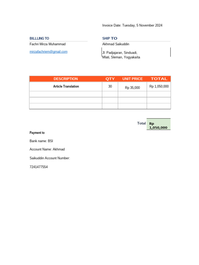 Invoice Oktober 2024 | PDF
