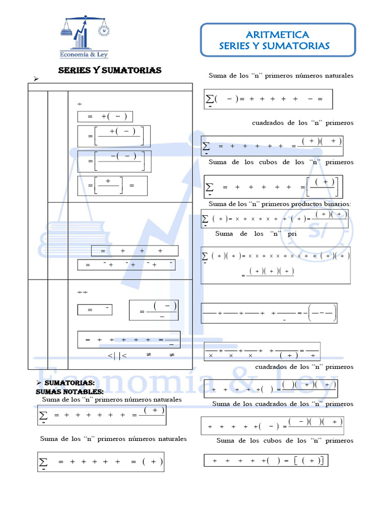 Series y Sumatorias - Economia y Ley | PDF | Matemáticas