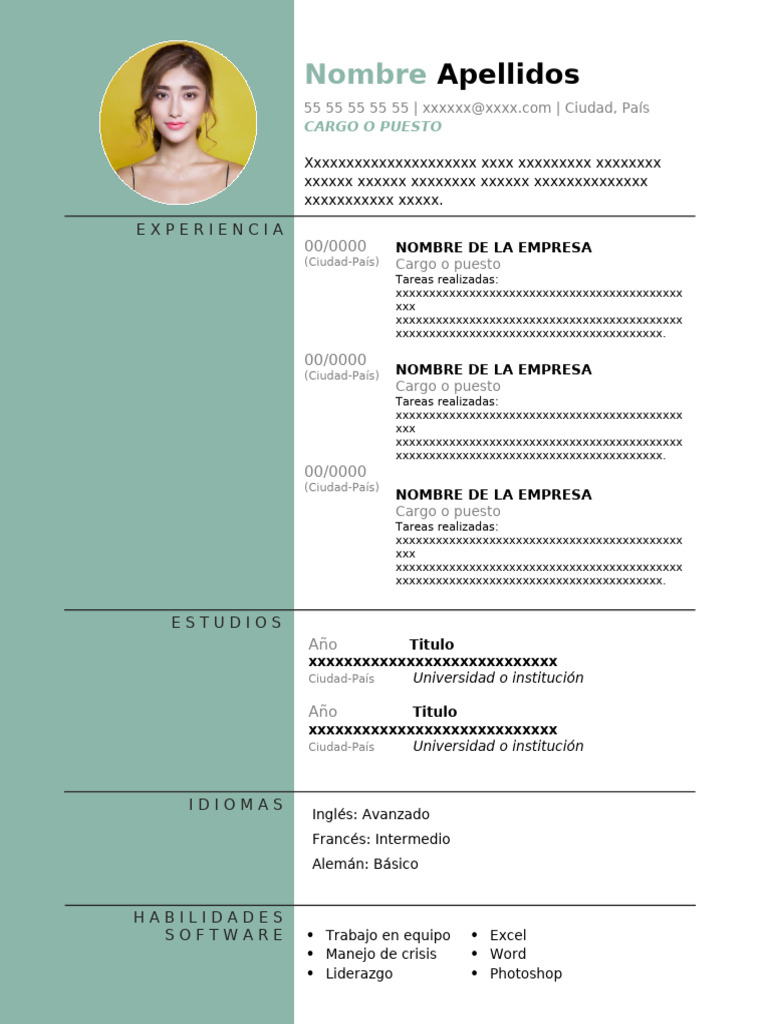Plantilla CV5 | PDF