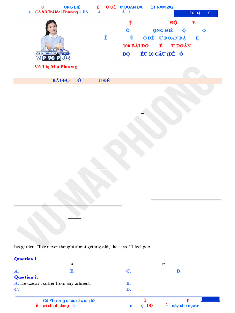 Covumaiphuongtrongdiemdochieu 10 Cauhoikithithpt 2025 Deso 01 | PDF