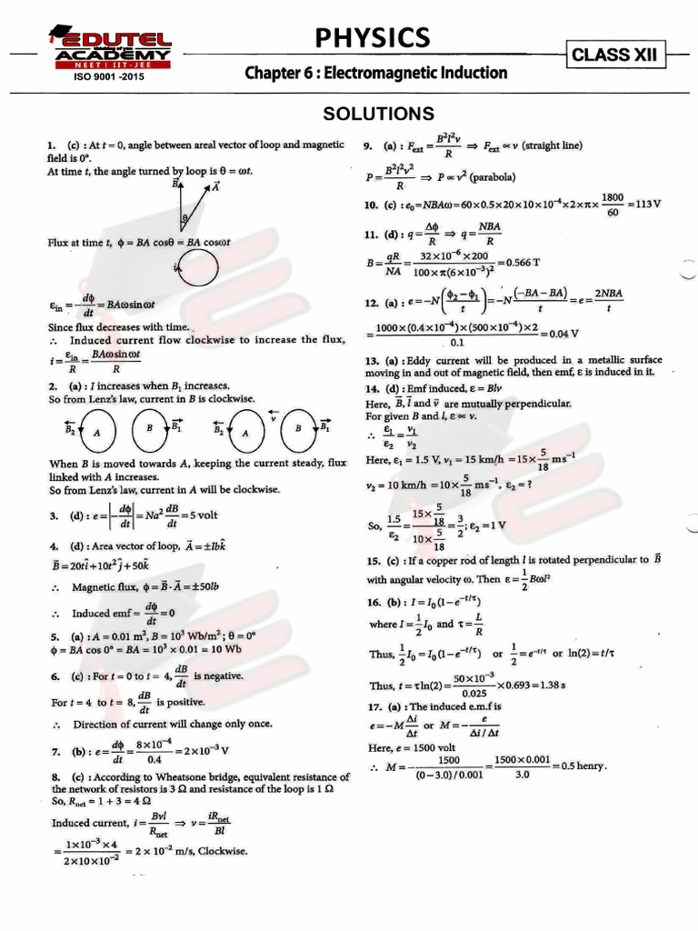 6.electromagnetic Induction | PDF