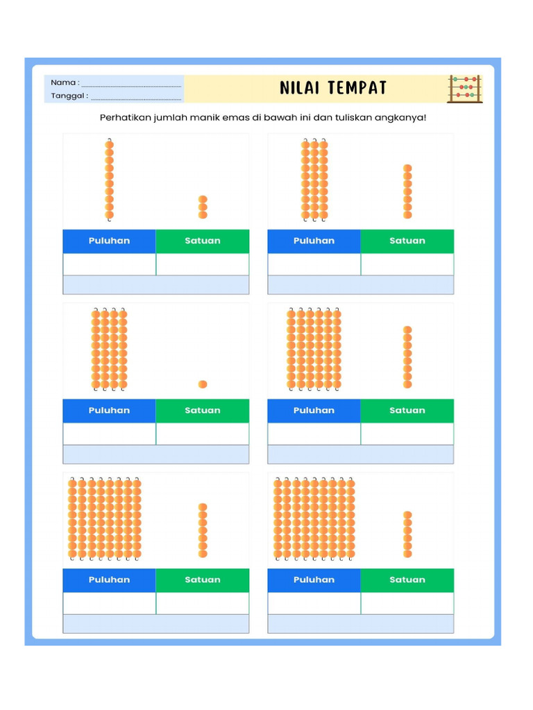 Nilai Tempat Puluhan | PDF