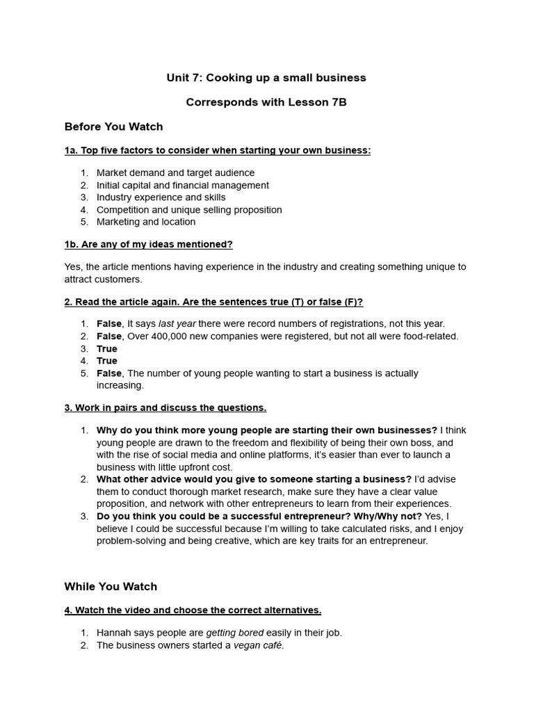 Starting a Small Business Guide | PDF | Entrepreneurship | Cognition