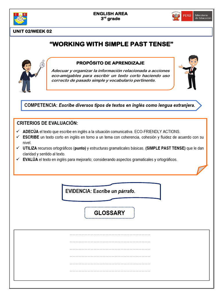 Tercero FICHA 02 2025-1 | PDF | Lingüística | Idiomas del Reino Unido