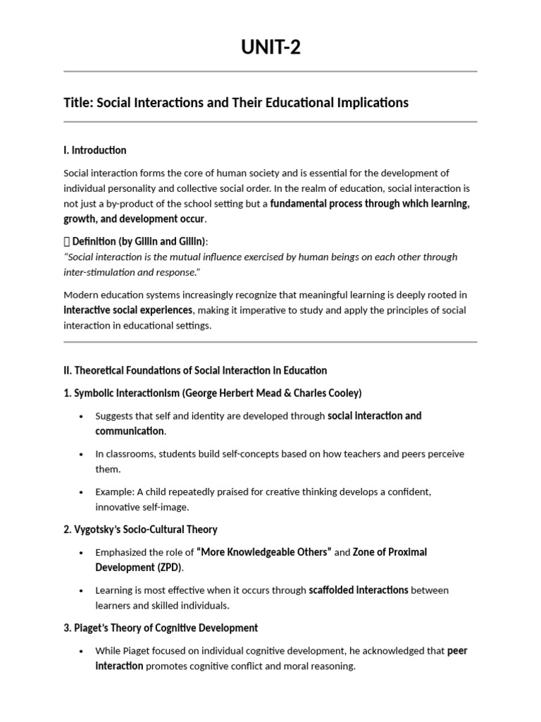 Unit-2 Sociological Foundations of Education | PDF | Inclusion (Education) | Social Stratification