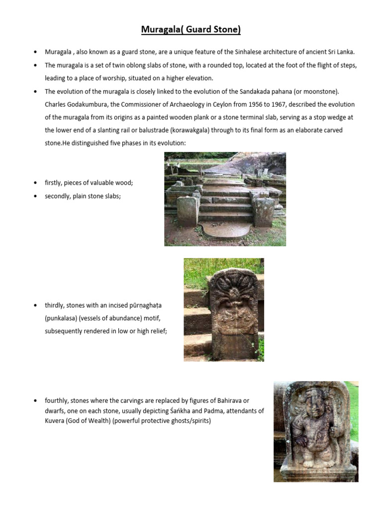 Muragala: Ancient Guard Stones of Sri Lanka | PDF