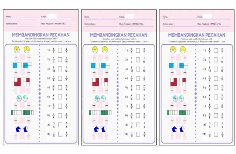 Membandingkan Pecahan 1 | PDF
