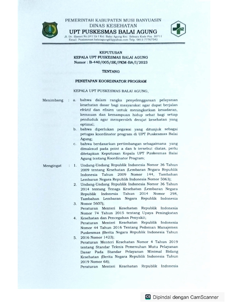 SK Koordinator Program 2023 | PDF