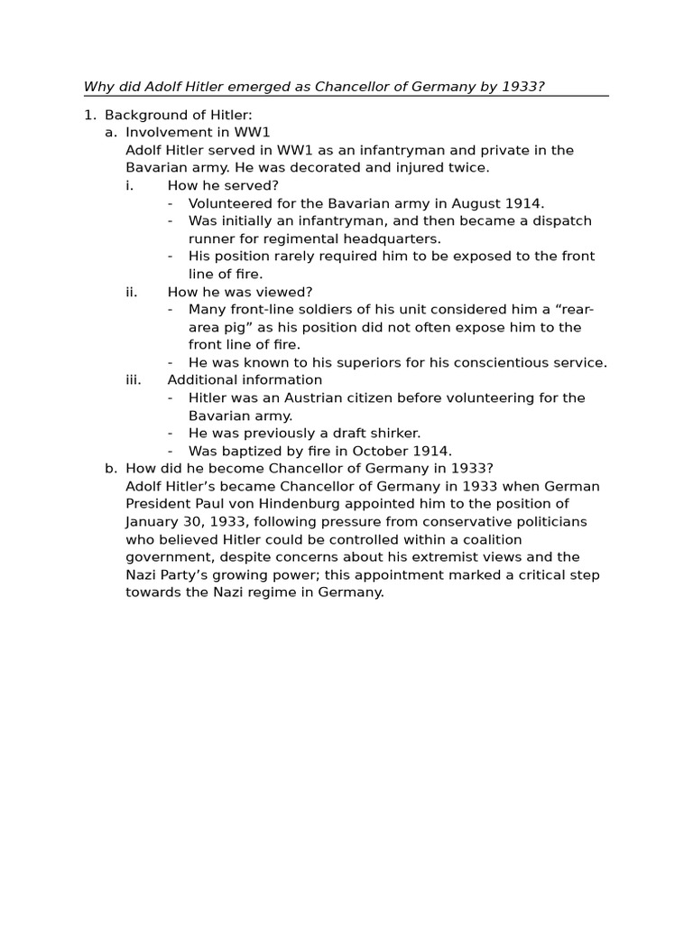 Y9 History Presentation T2 AY2024-25 | PDF | Adolf Hitler | Weimar Republic