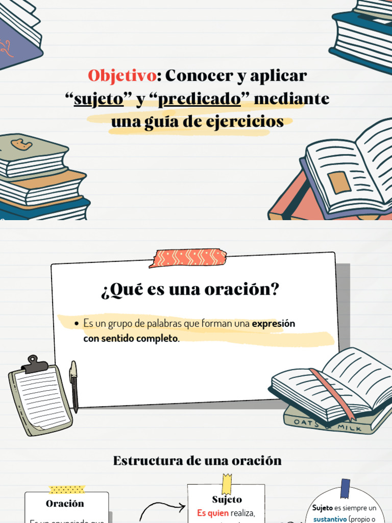6° A - PPT Sujeto y Predicado | PDF | Predicado (Gramática) | Asunto ...