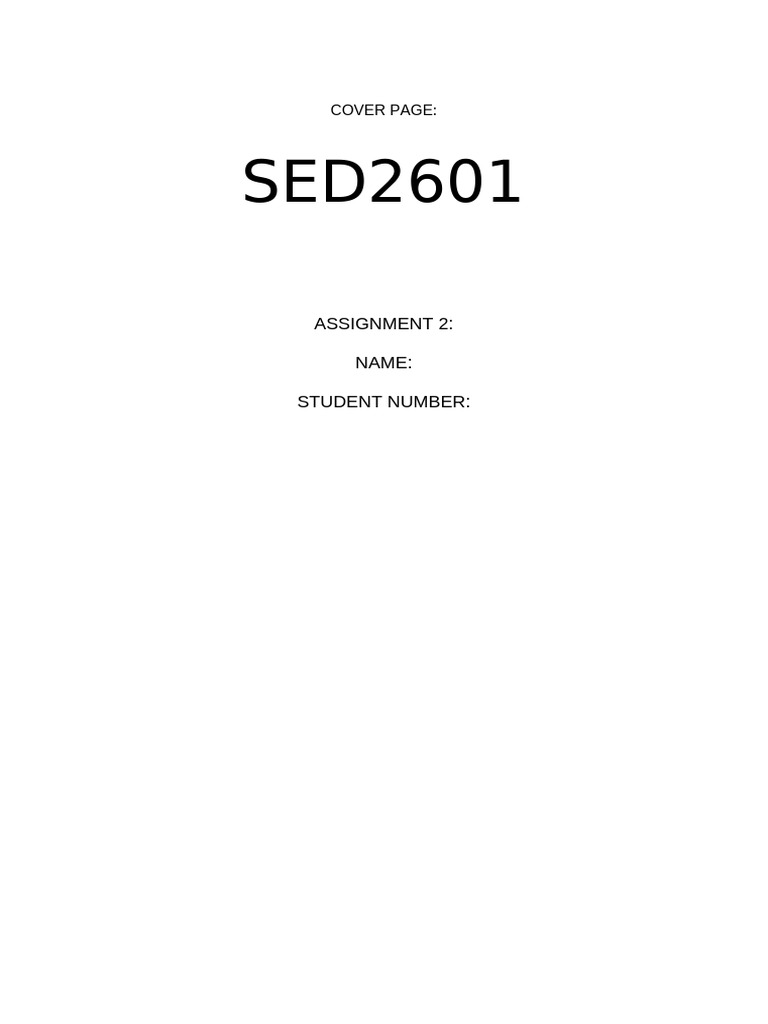 Sed2601 Full Assignment 2 2023 | PDF | Society | Deviance (Sociology)
