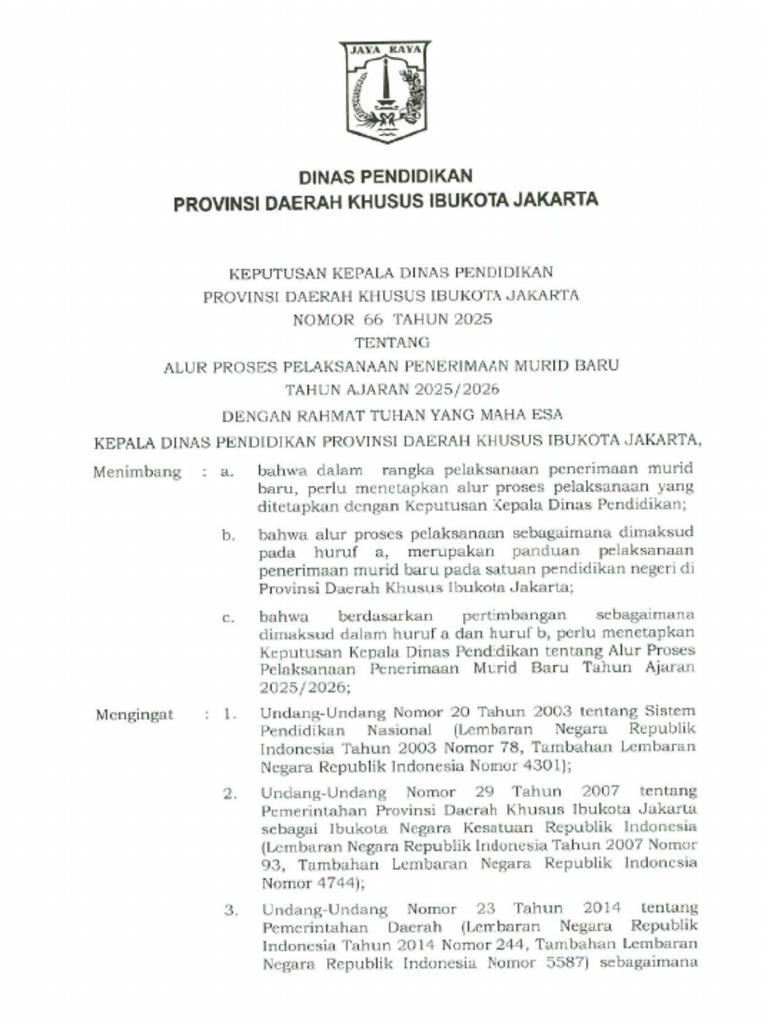 Kepdis 66 Alur Proses PMB | PDF