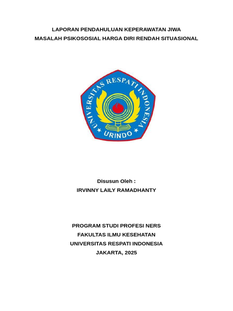 Irvinny Harga Diri Rendah Situasional | PDF
