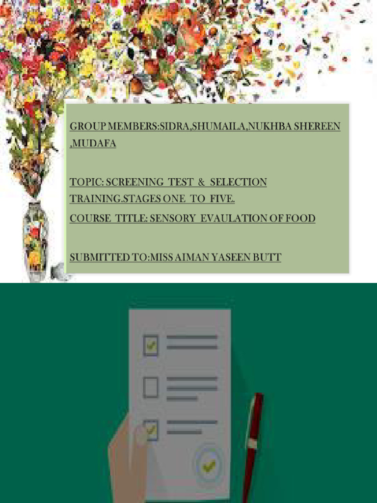 Sensory Presentation Pdf Odor Perception